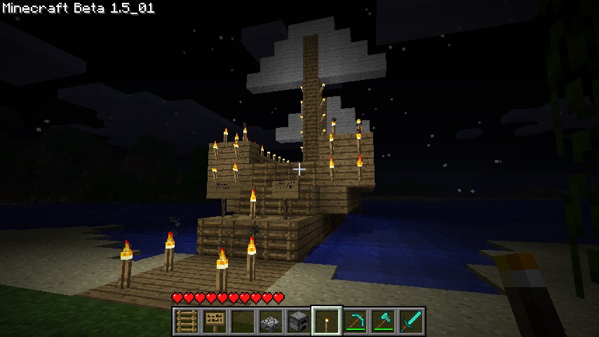 Small Pirate Ship with Small Tower Minecraft Map