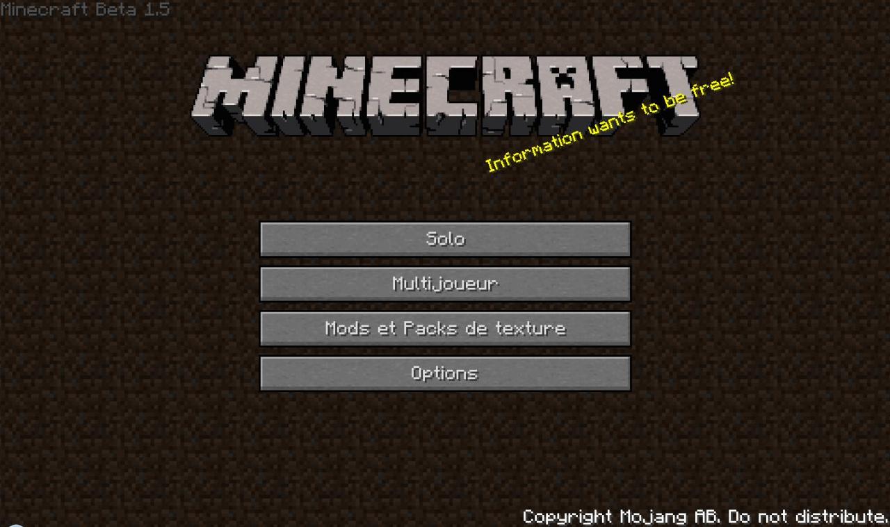 Minecraft FRENCH patch 1.5 Compatible Minecraft Mod