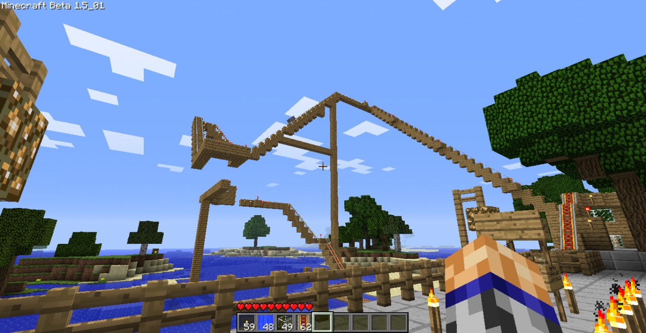 theme park updated from the better rollercoaster ride Minecraft Map