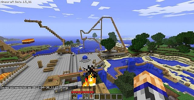 theme park updated from the better rollercoaster ride Minecraft Map