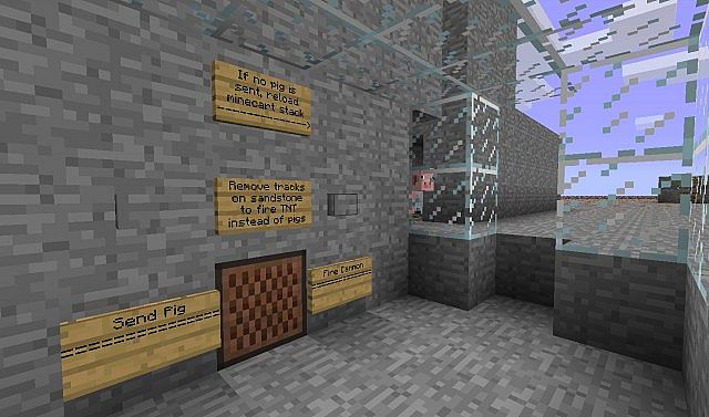 Automatic Pig Cannon - Pig Autoloader Minecraft Map