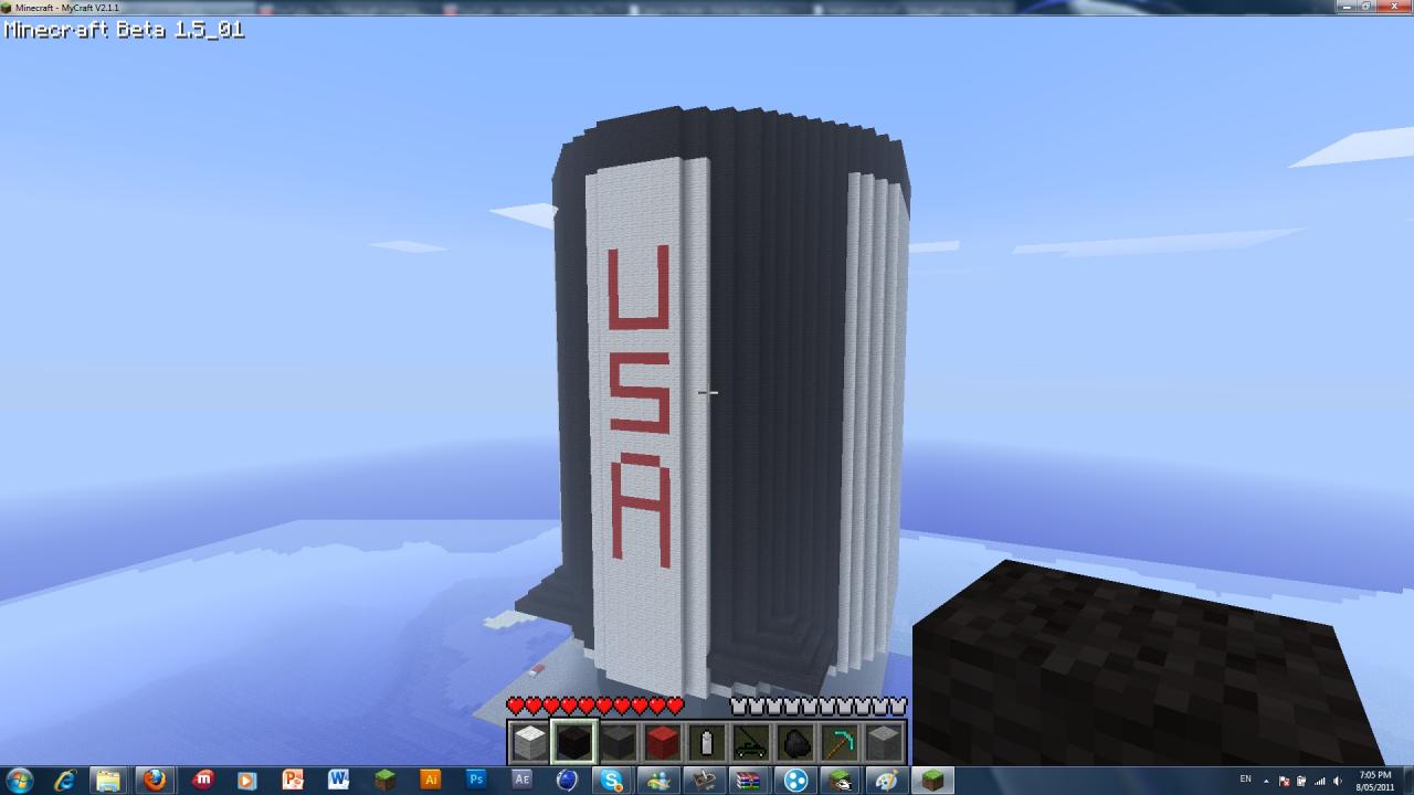 Saturn V Rocket 1:1 Minecraft Map