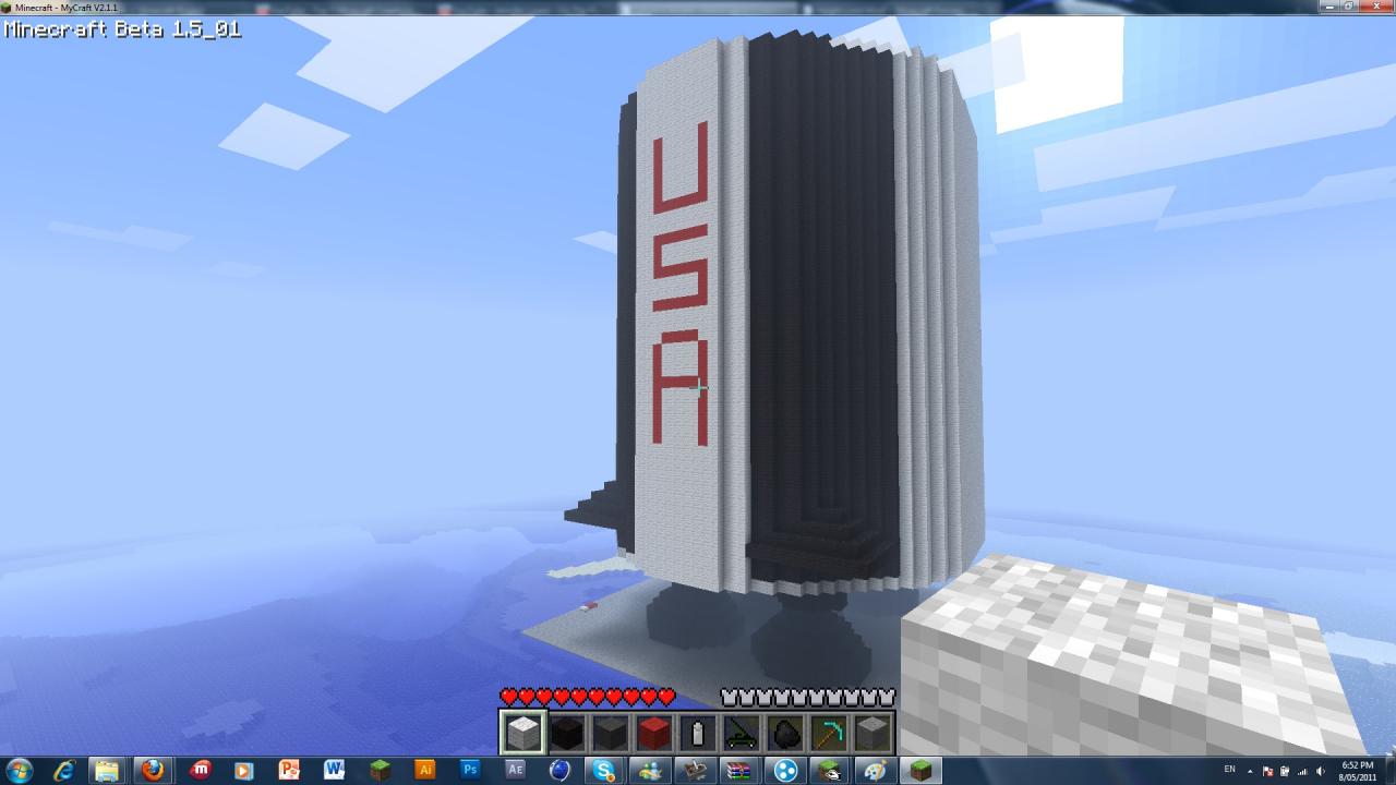 Saturn V Rocket 1:1 Minecraft Map