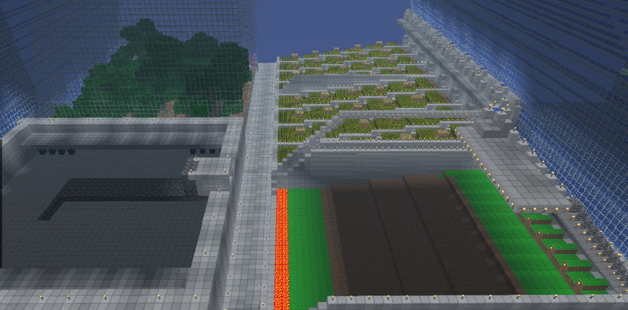 A Glass Weiner-Shaped Underwater Base Minecraft Map