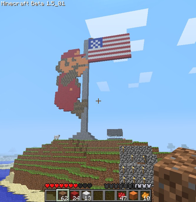 Mario on Flag Minecraft Map