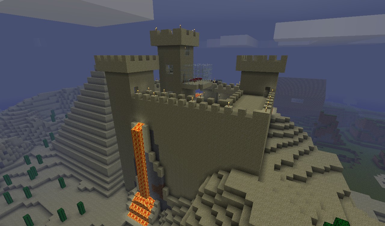 Sand Castle and Lava Sea Minecraft Map