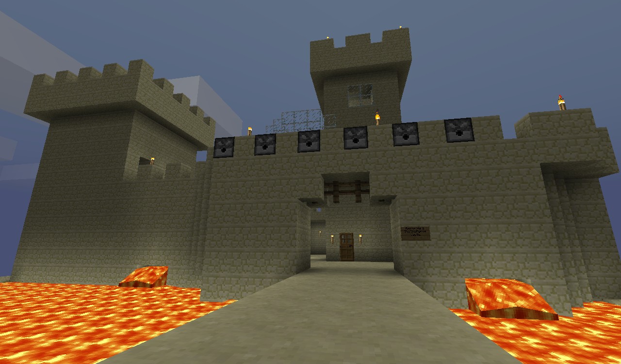 Sand Castle and Lava Sea Minecraft Map
