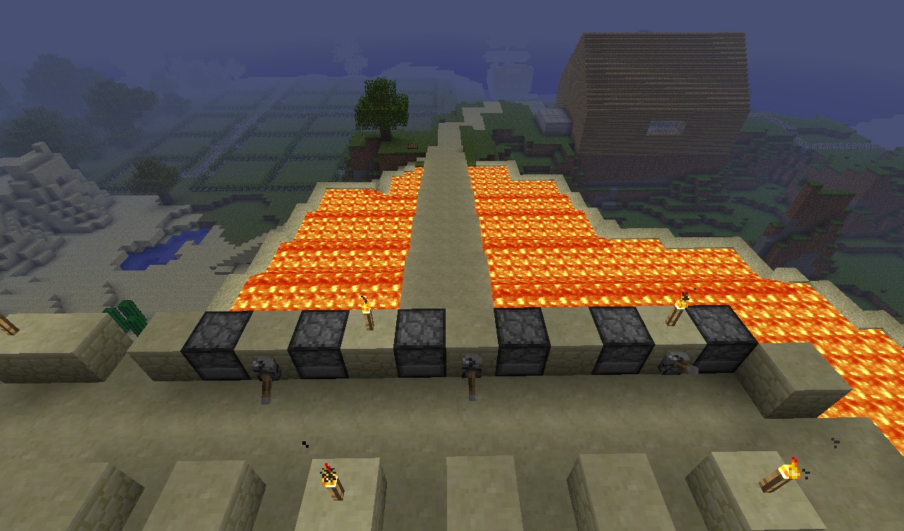 Sand Castle and Lava Sea Minecraft Map
