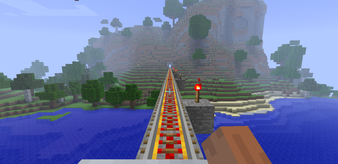 Giant High Speed Train Rails Minecraft Map
