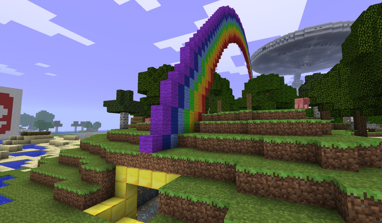 rainbow across the sky Minecraft Map