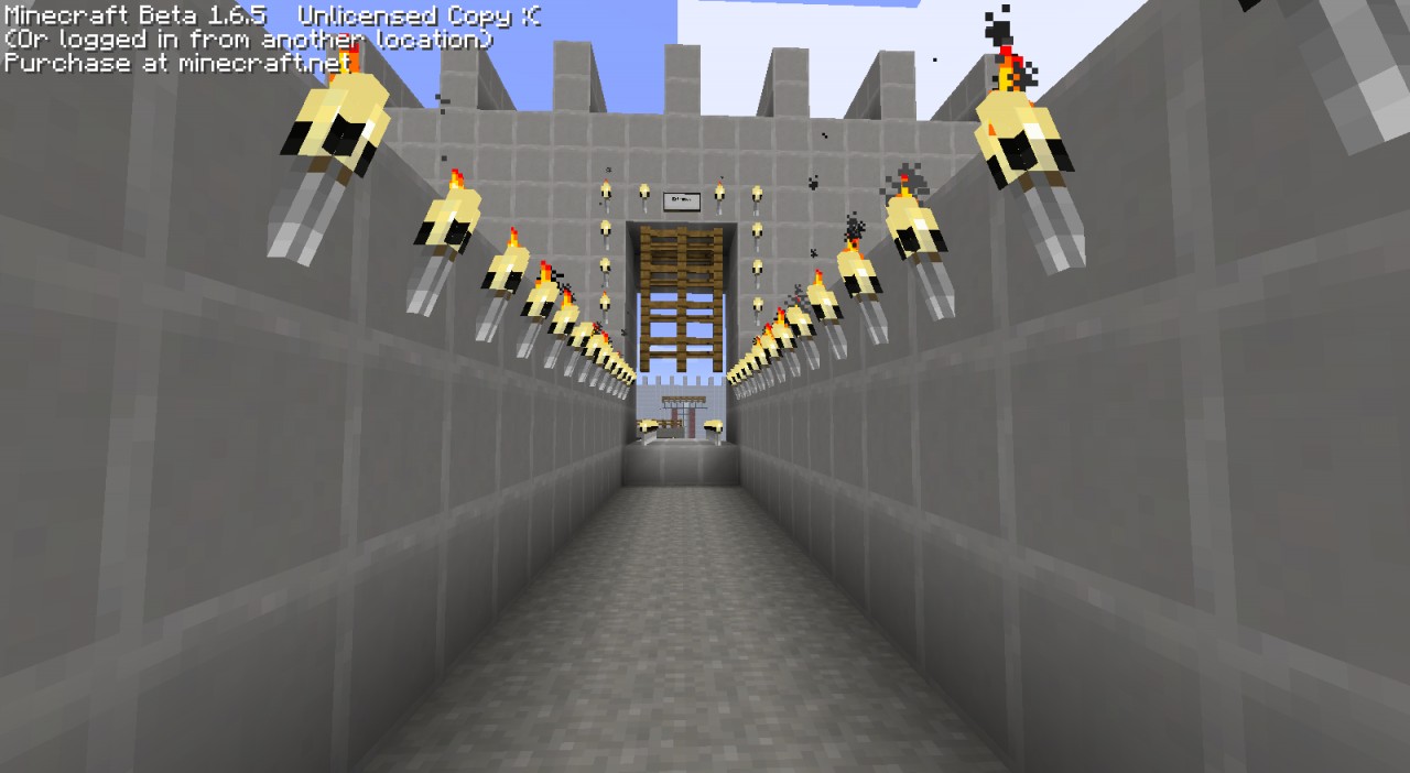 Town With Huge Wall Minecraft Map