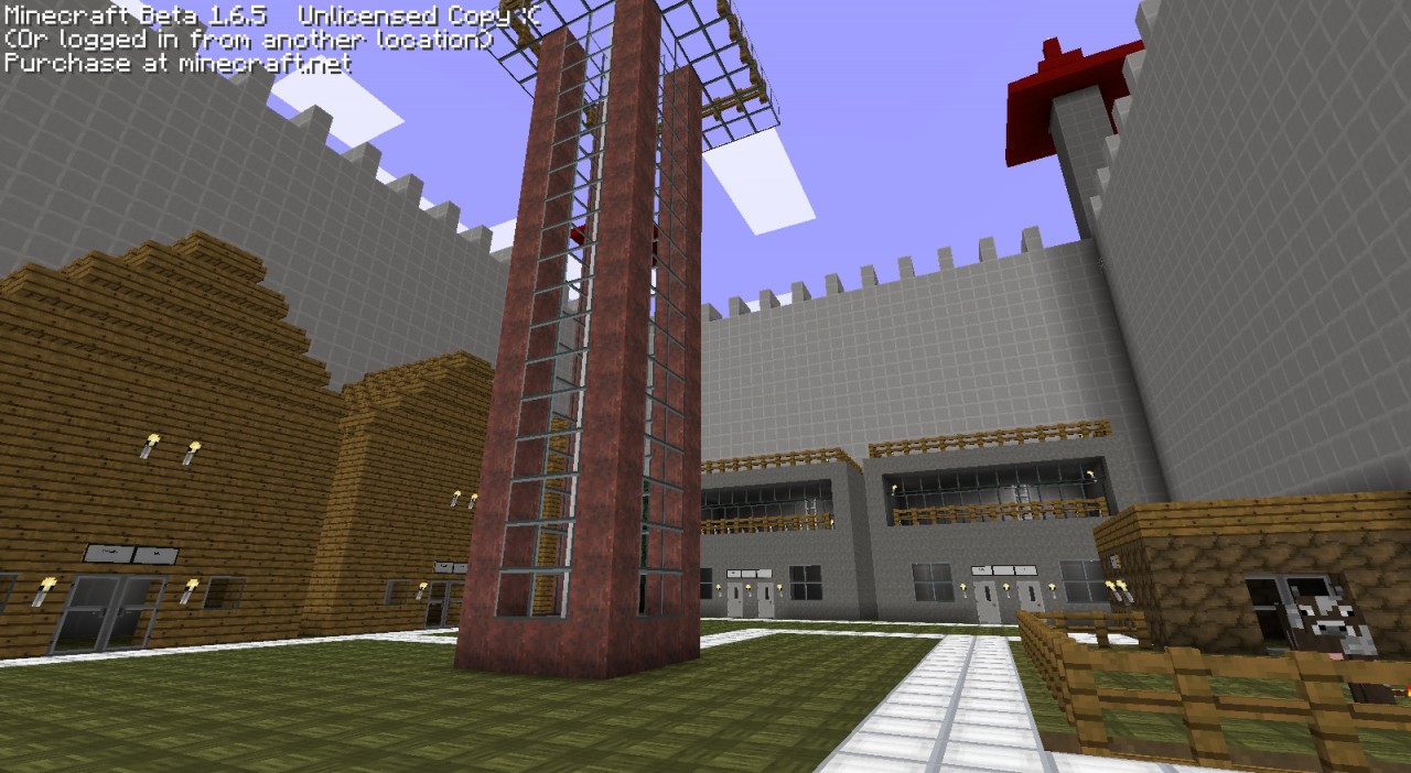 Town With Huge Wall Minecraft Map