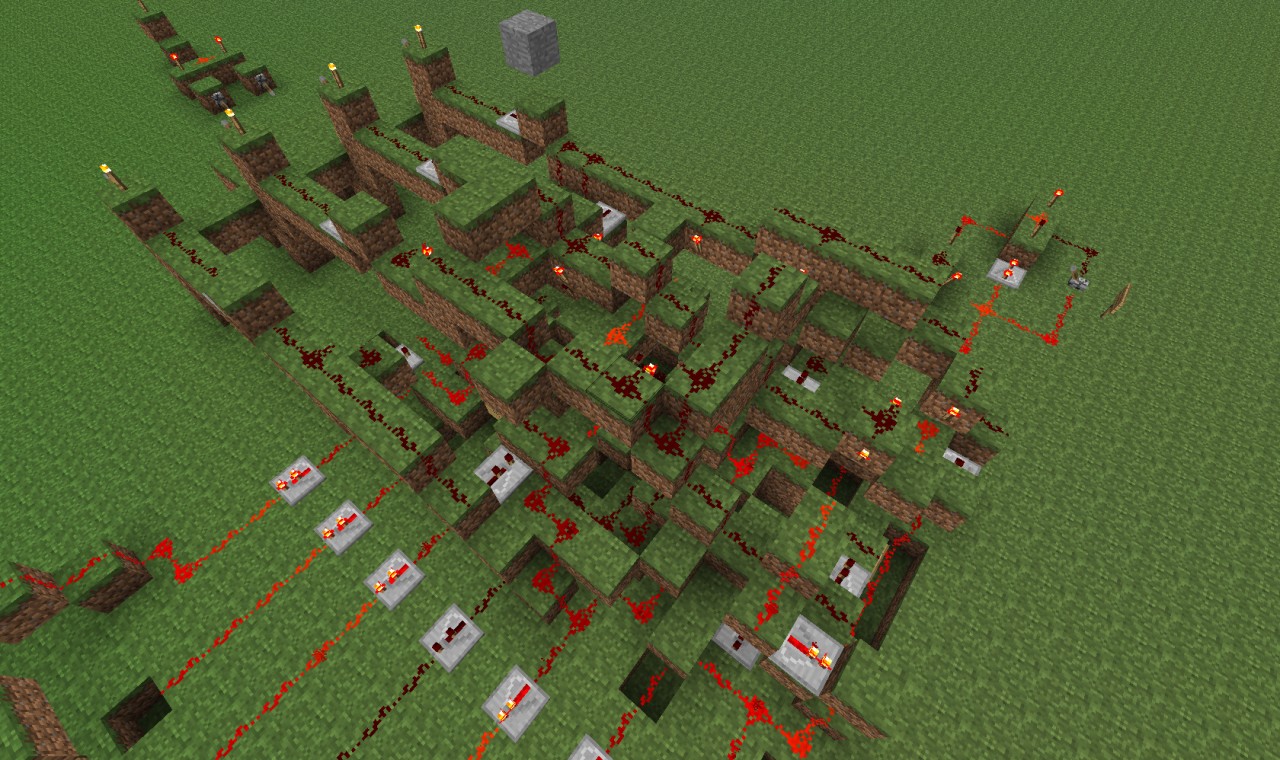 4-bit to 7-seg BCD decoder Minecraft Project