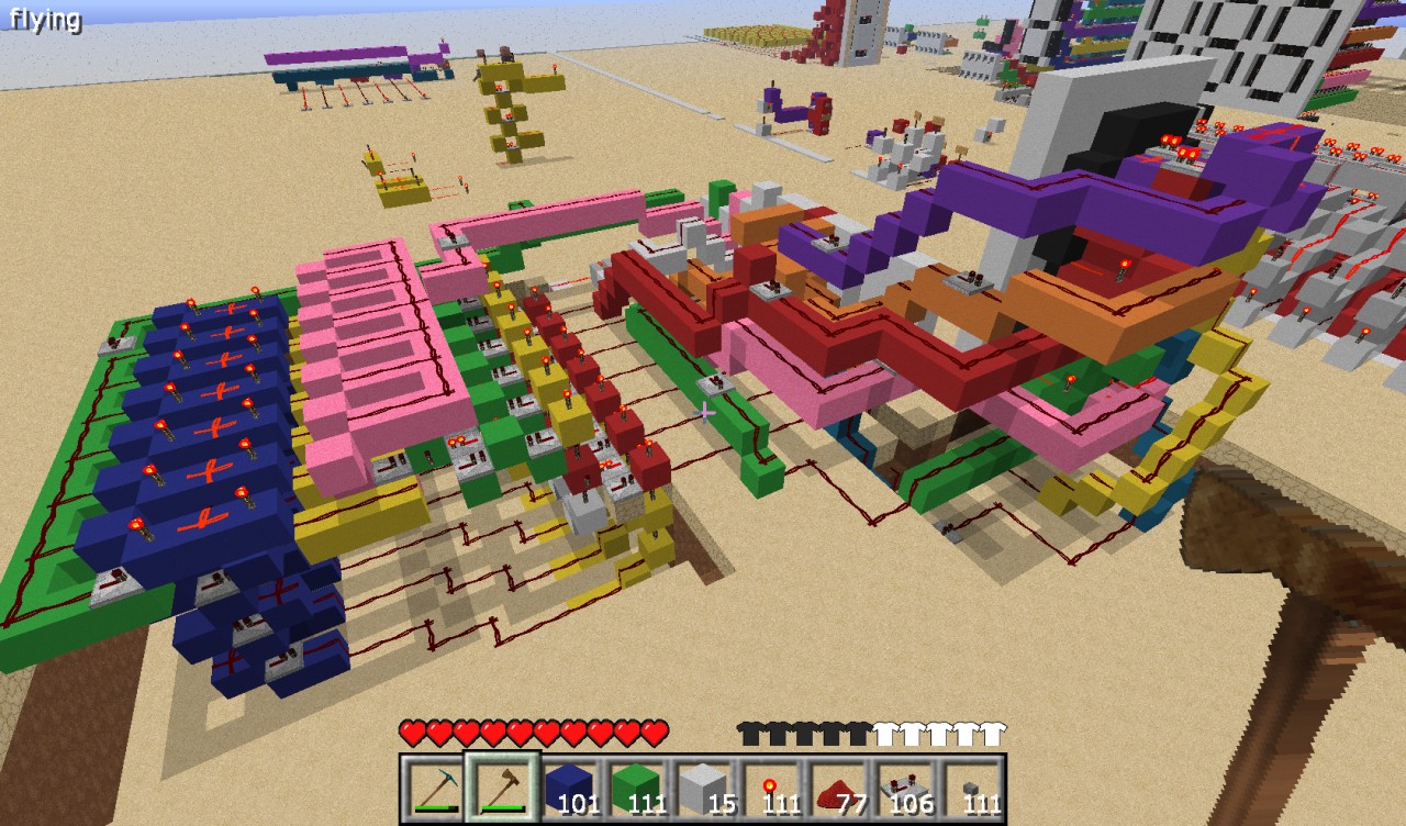 7 Segment display with memory Minecraft Map