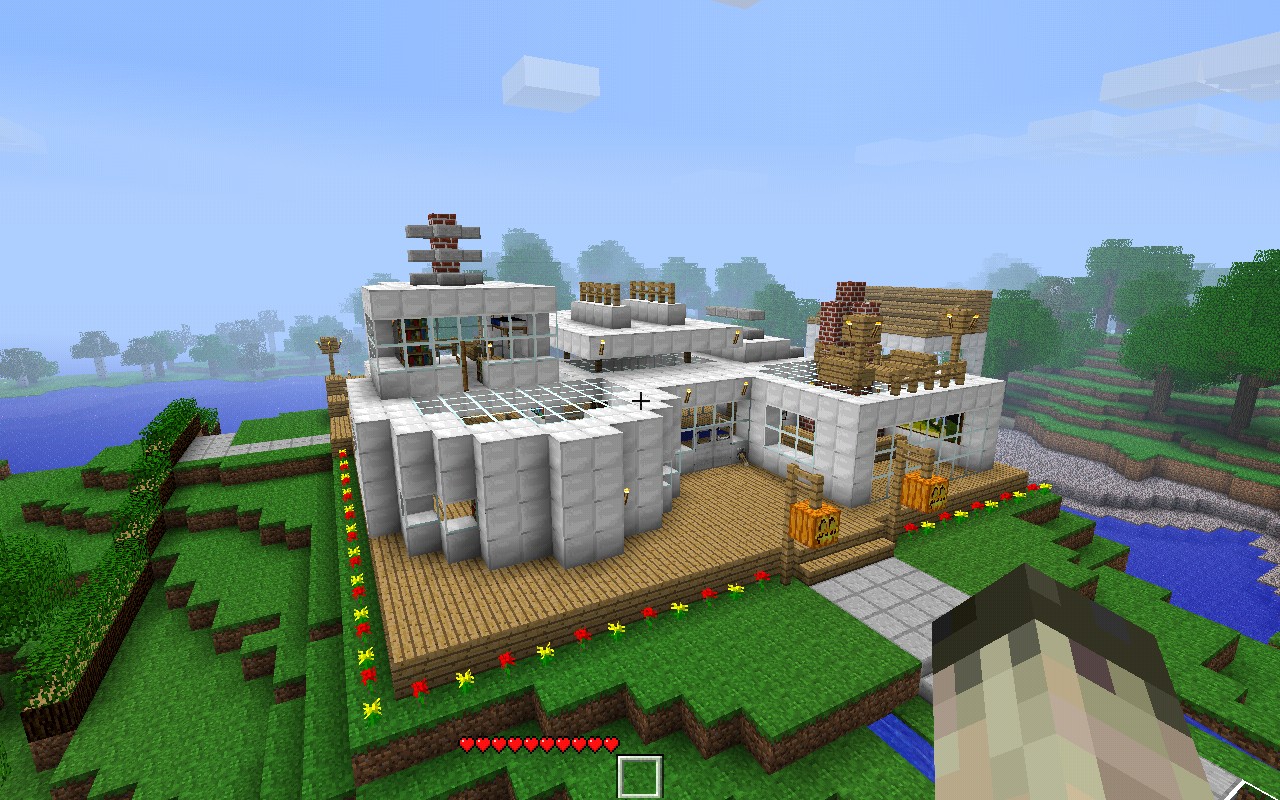 Modern cliff/mountain house. Minecraft Map