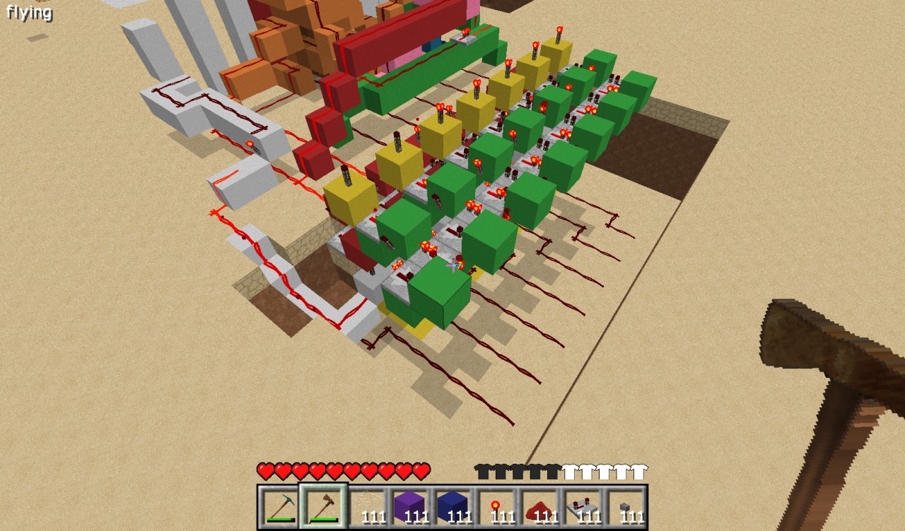 7 Segment display with memory Minecraft Map