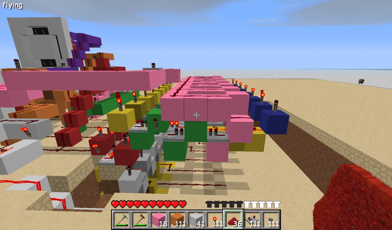 7 Segment display with memory Minecraft Map