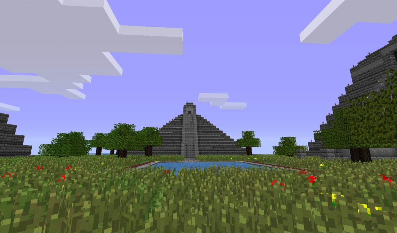 3 mayan temples Minecraft Map