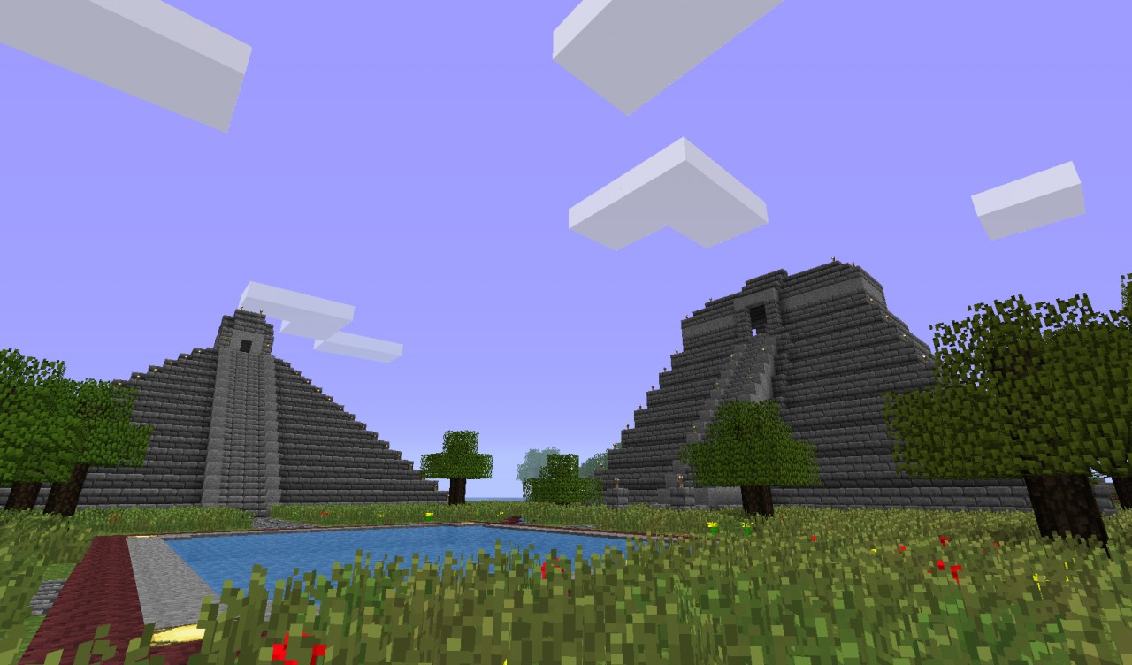 3 mayan temples Minecraft Map
