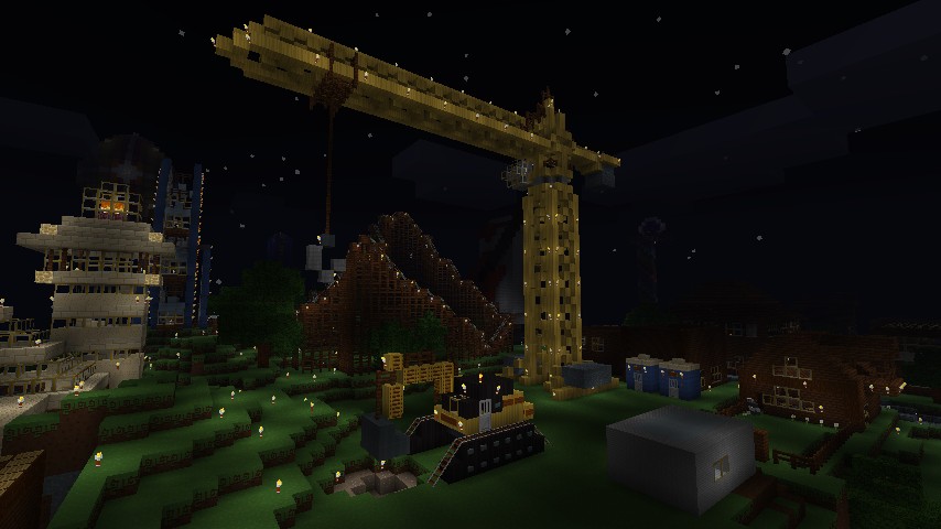Construction Crane and Digger Minecraft Map