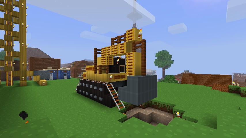 Construction Crane and Digger Minecraft Map
