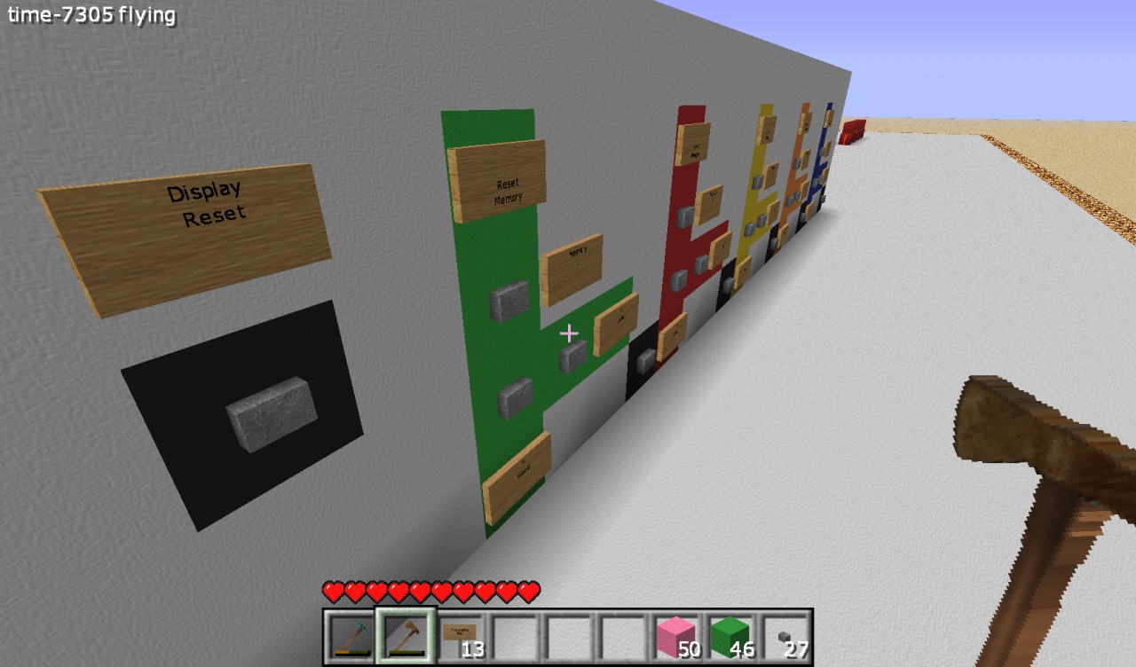 7 Segment display with memory Minecraft Map
