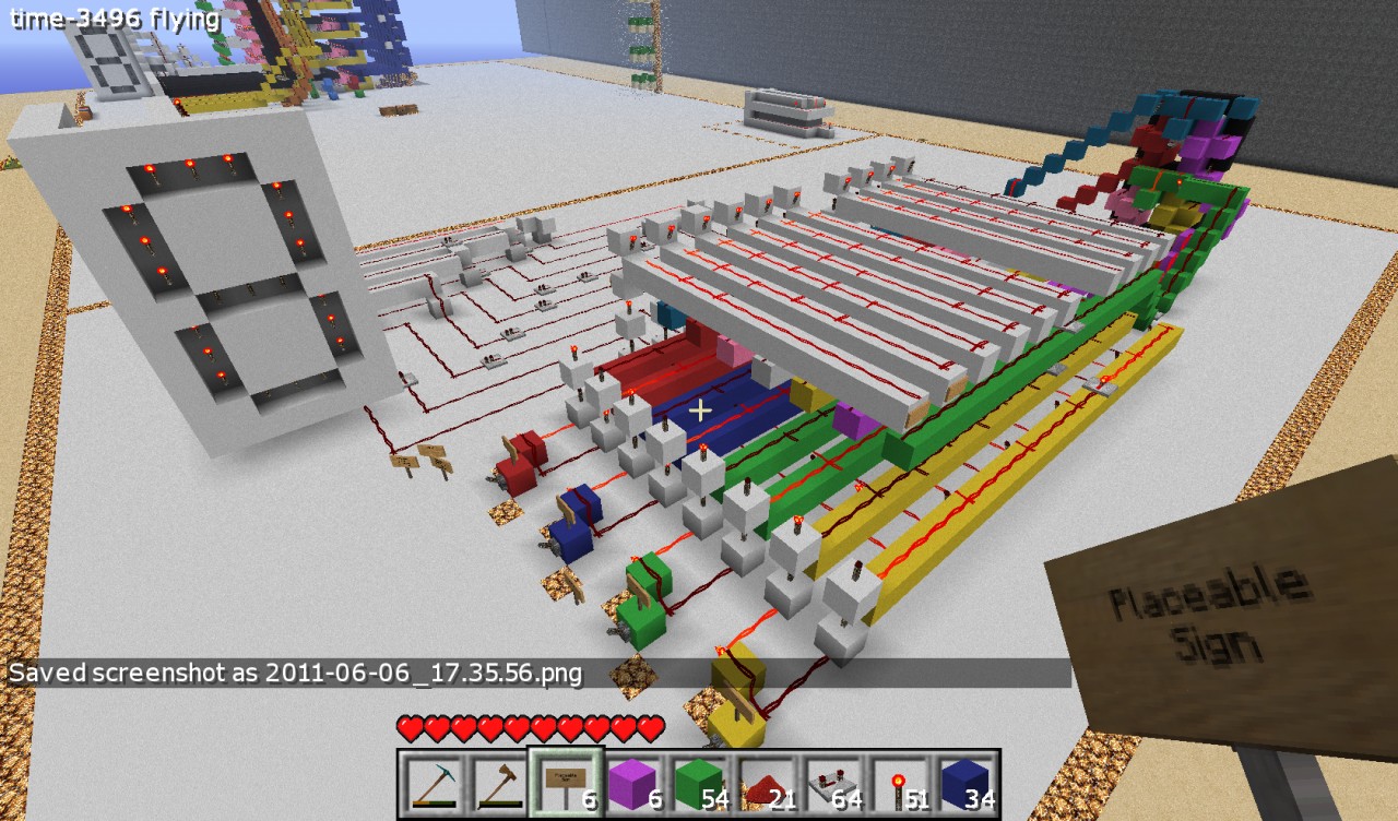 Binary To 7 Segment Decoder Minecraft Map