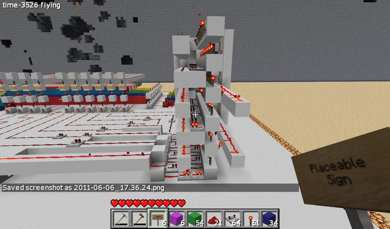 Binary to 7 Segment Decoder Minecraft Map