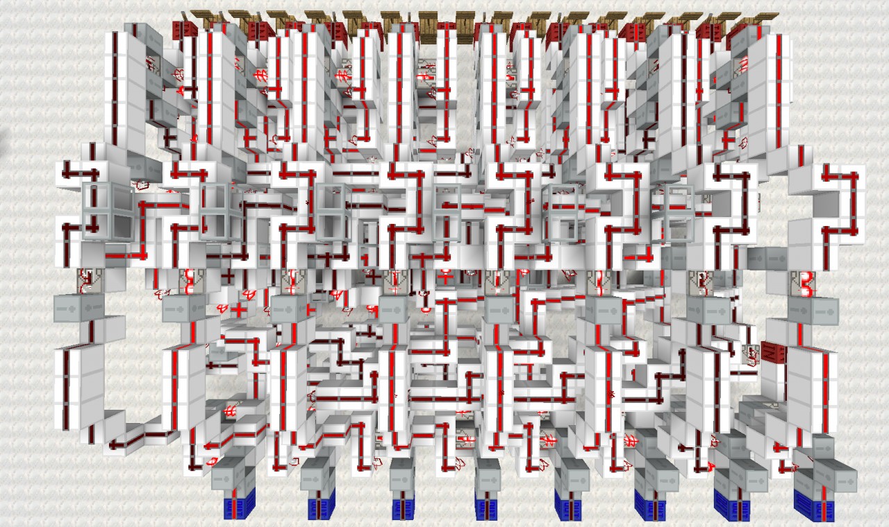 8-bit sync Kogge-Stone Carry-Lookahead Adder Minecraft Map