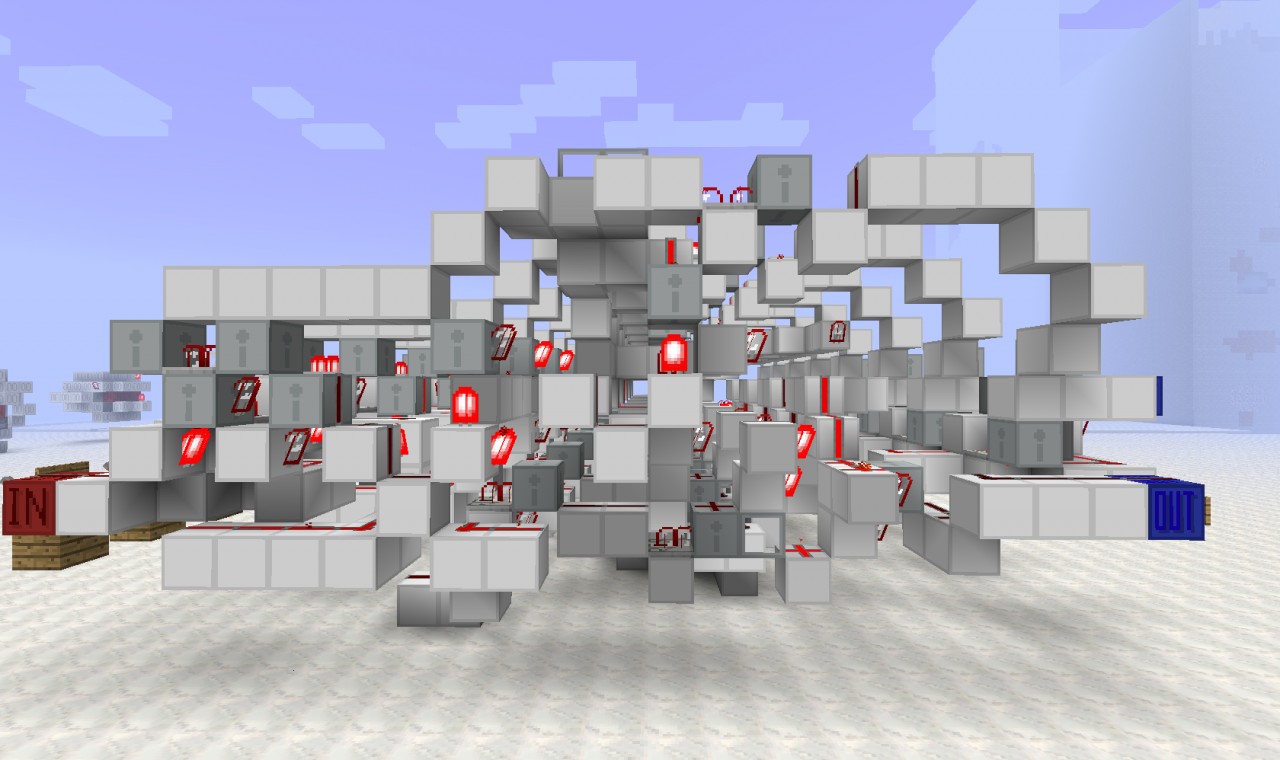 8-bit sync Kogge-Stone Carry-Lookahead Adder Minecraft Map