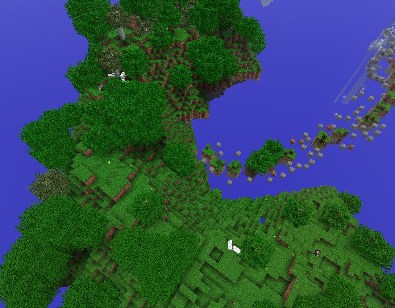 Islands in sky. Secrets of levitation. Minecraft Map