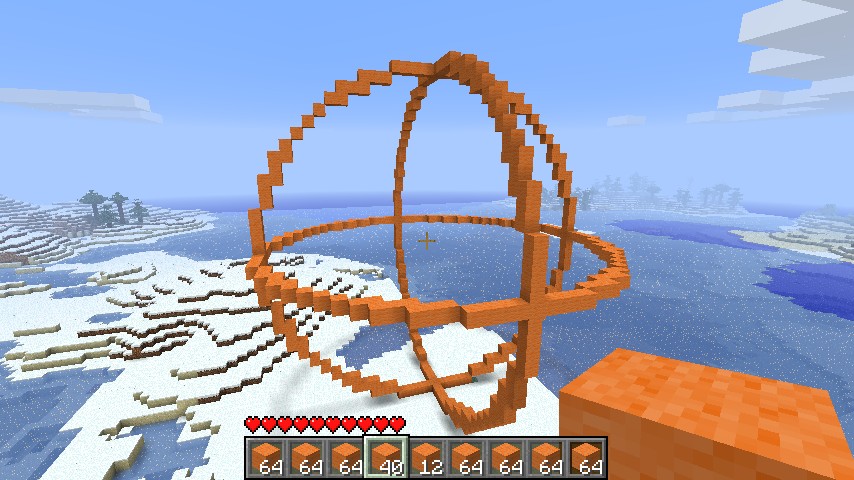 Giant Frosted Orange House Minecraft Map