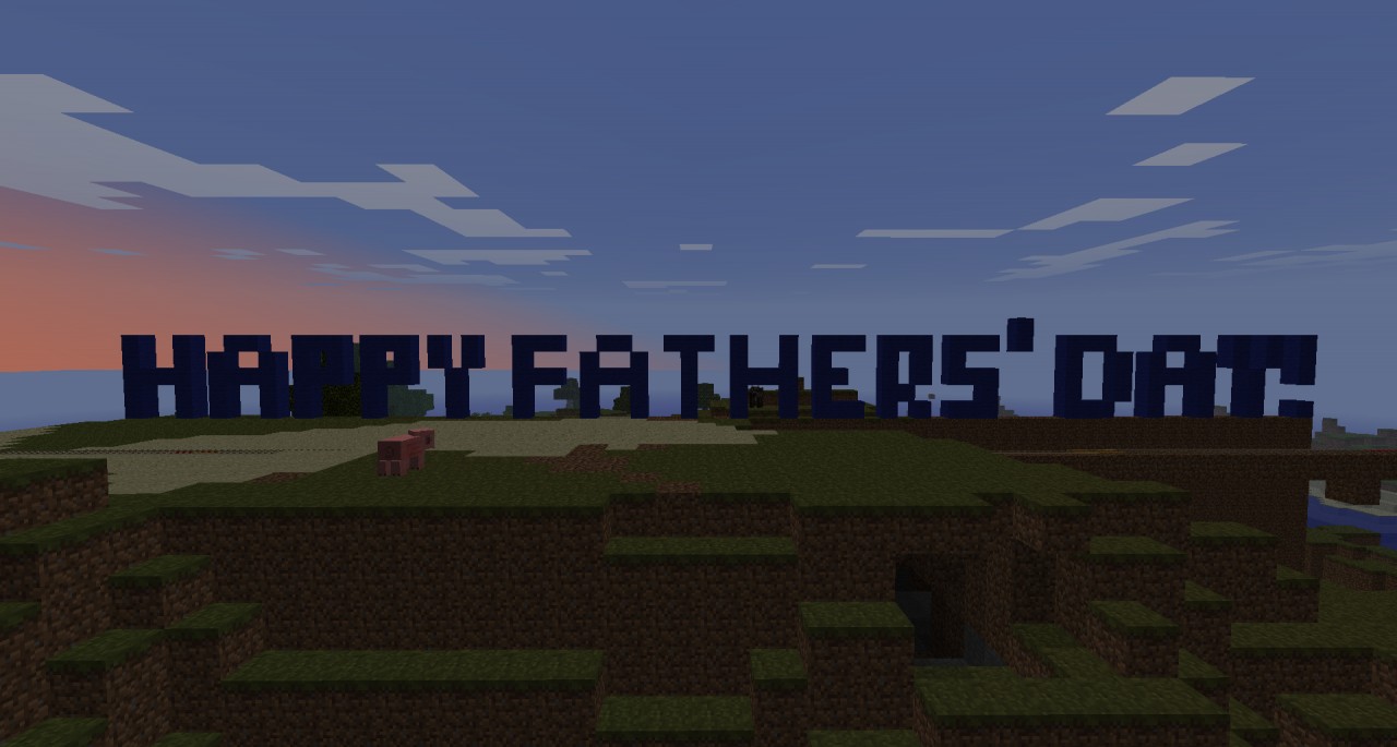 Happy Fathers' Day Minecart Ride Minecraft Map