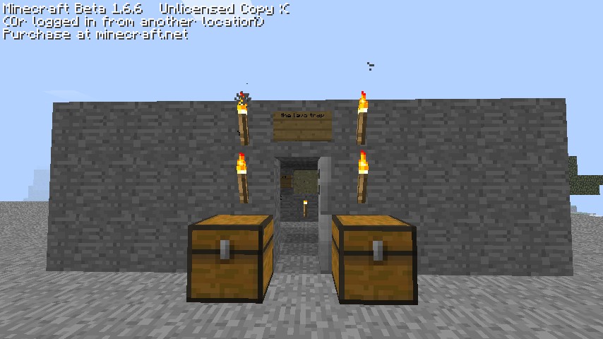 lava trap Minecraft Map