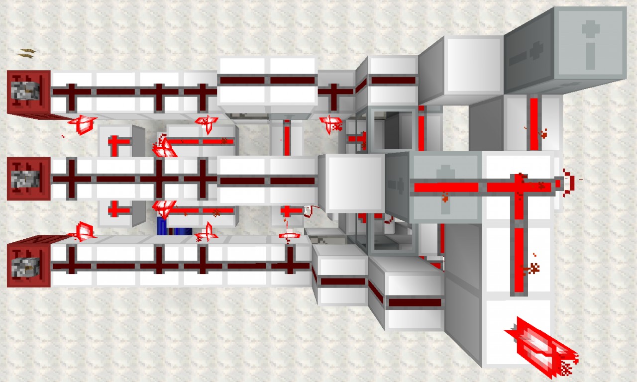 Efficient full adder Minecraft Map