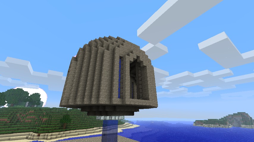floating water temple Minecraft Map