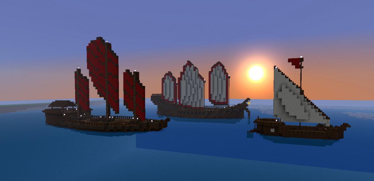 A Fleet of Chinese Ships Minecraft Map