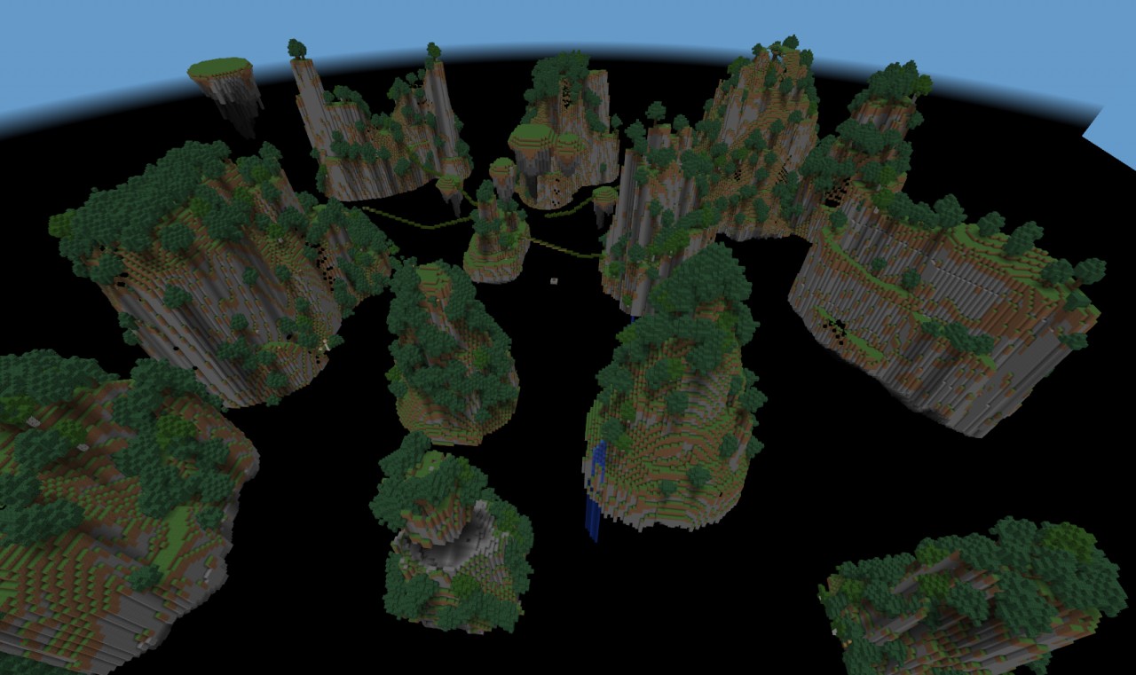 Custom Terrain: Floating Mountains Minecraft Map