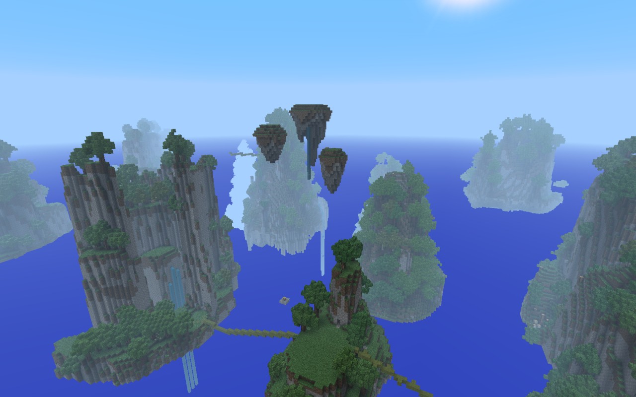 Custom Terrain: Floating Mountains Minecraft Map