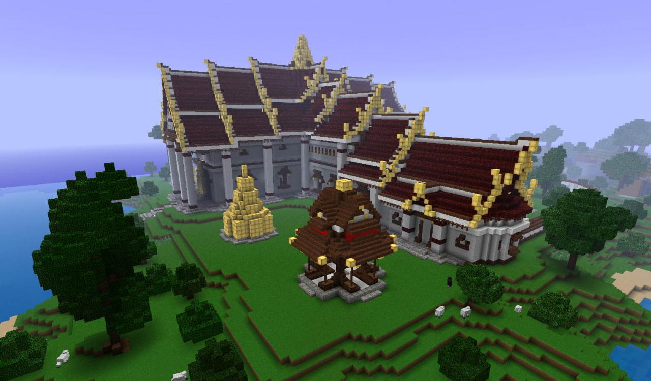 Temple of Serenity - A Thai Style Temple Complex Minecraft Map