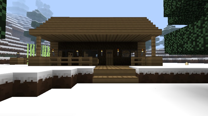Log Cabin Starter House Minecraft Map