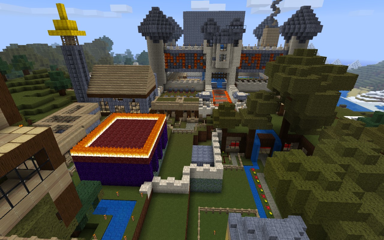 city and a castle Minecraft Map