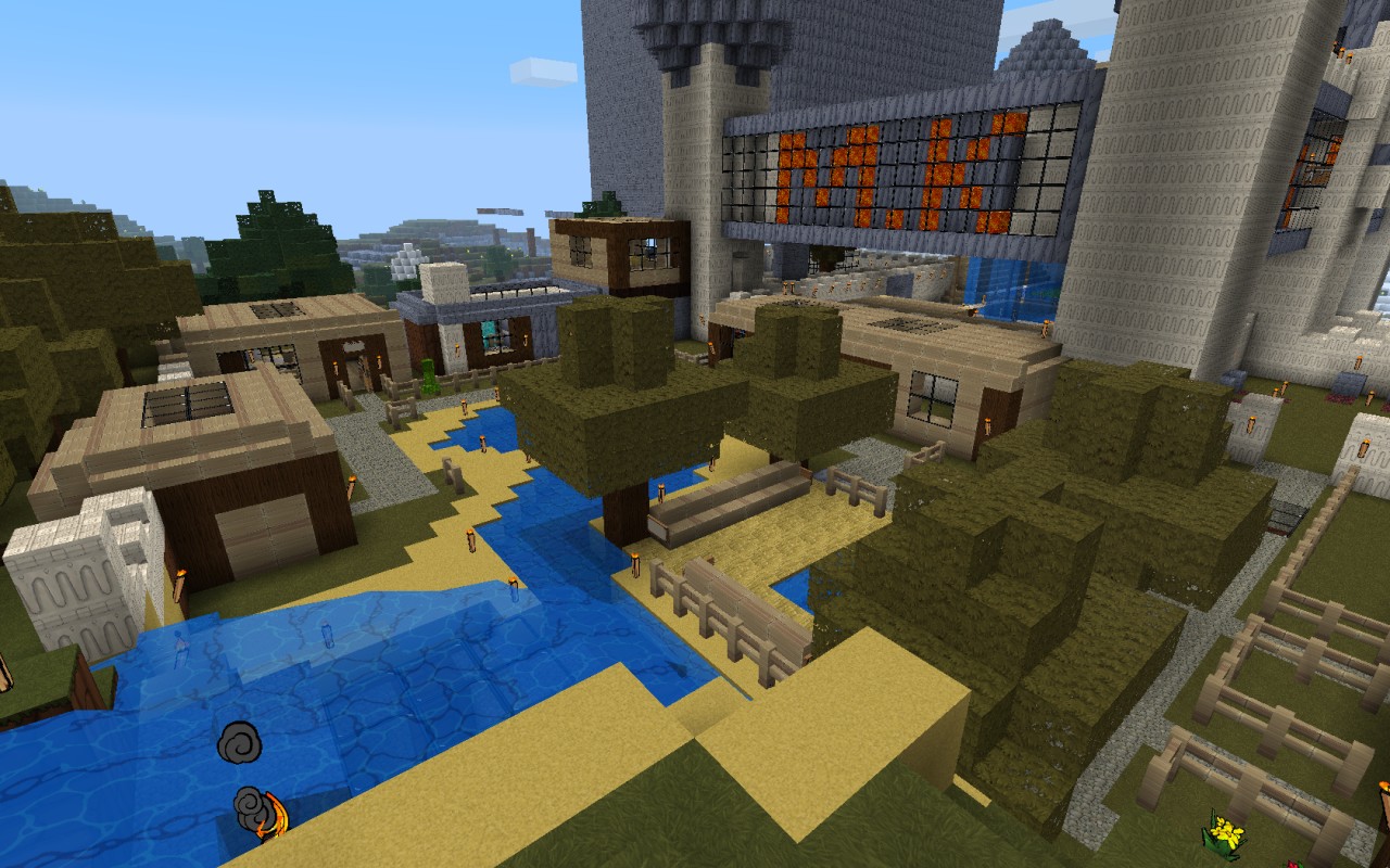 city and a castle Minecraft Map