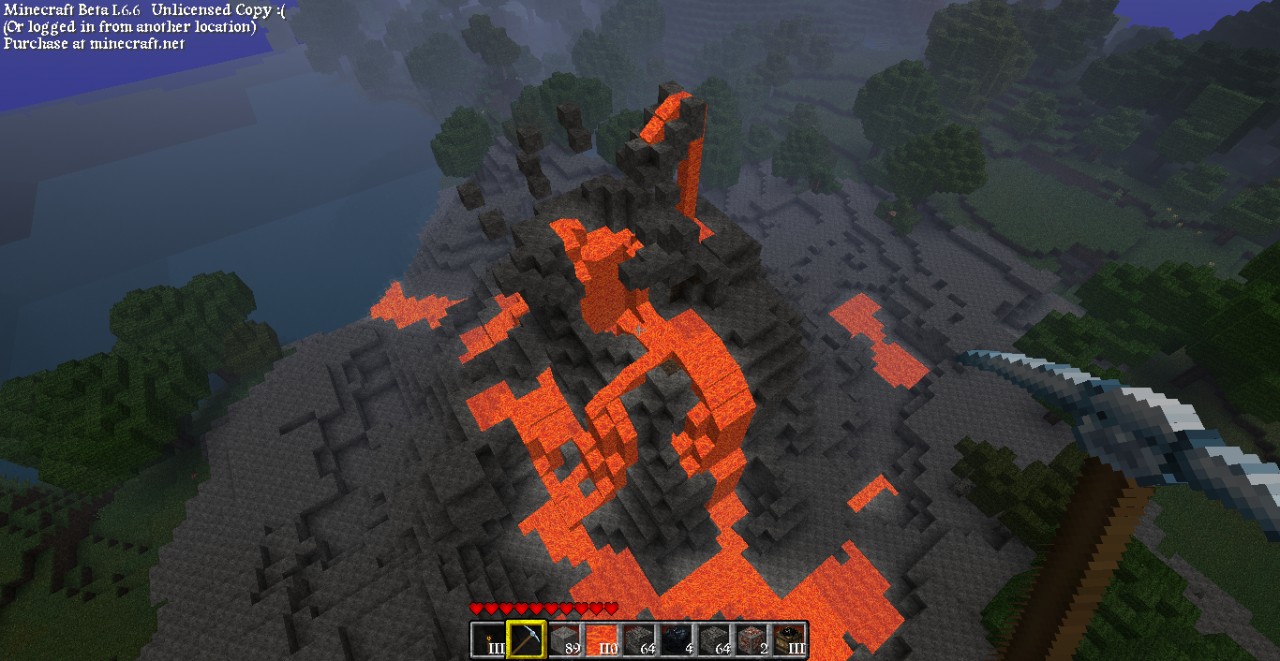 hells mountain ( erupting ) Minecraft Map