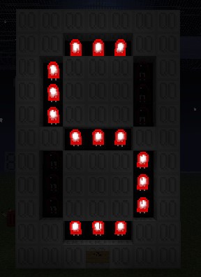 7 segment display display with encoder Minecraft Map