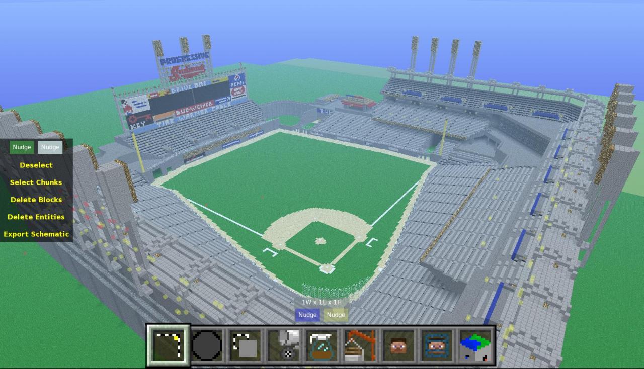 Cleveland s Progressive Field Baseball Field Minecraft Map