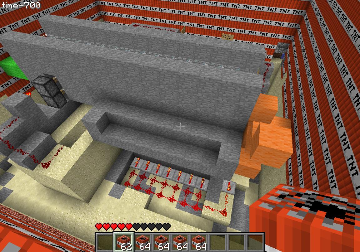 Piston door&lava trap!! Chose correct button or BURN !! Minecraft Map