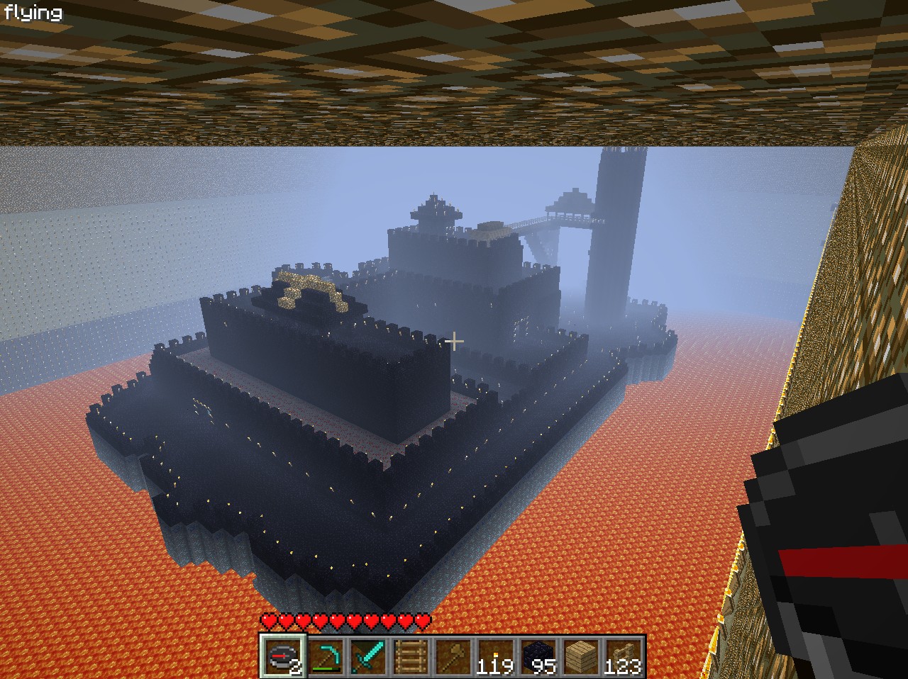 lava cavern castle Minecraft Map