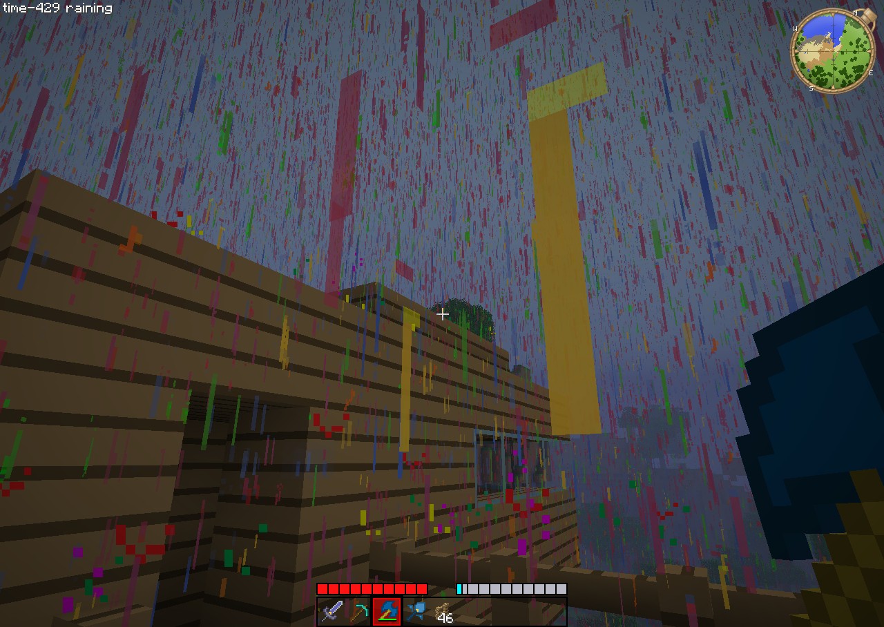 Rainbow Rain Minecraft Texture Pack
