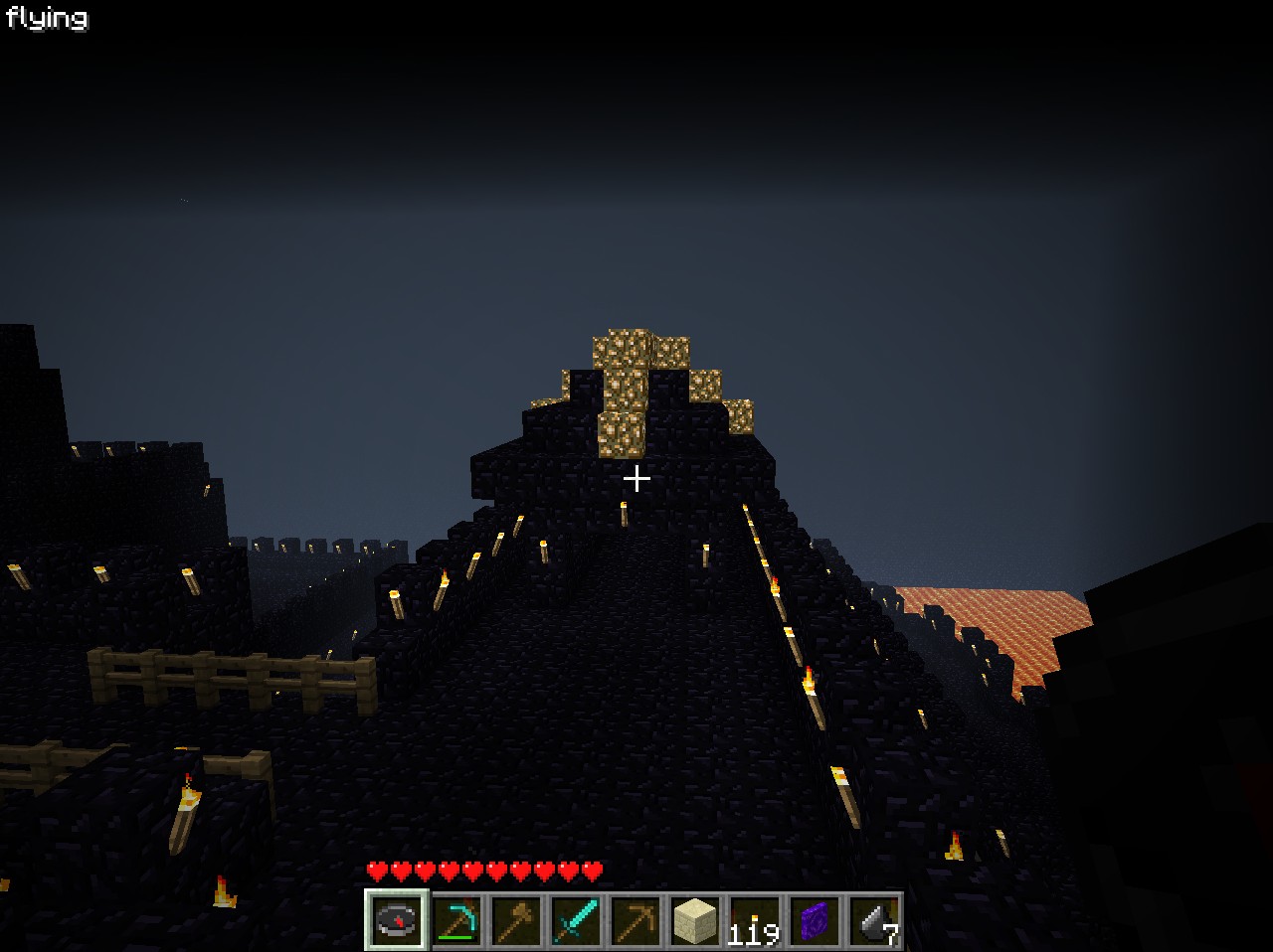 lava cavern castle Minecraft Map